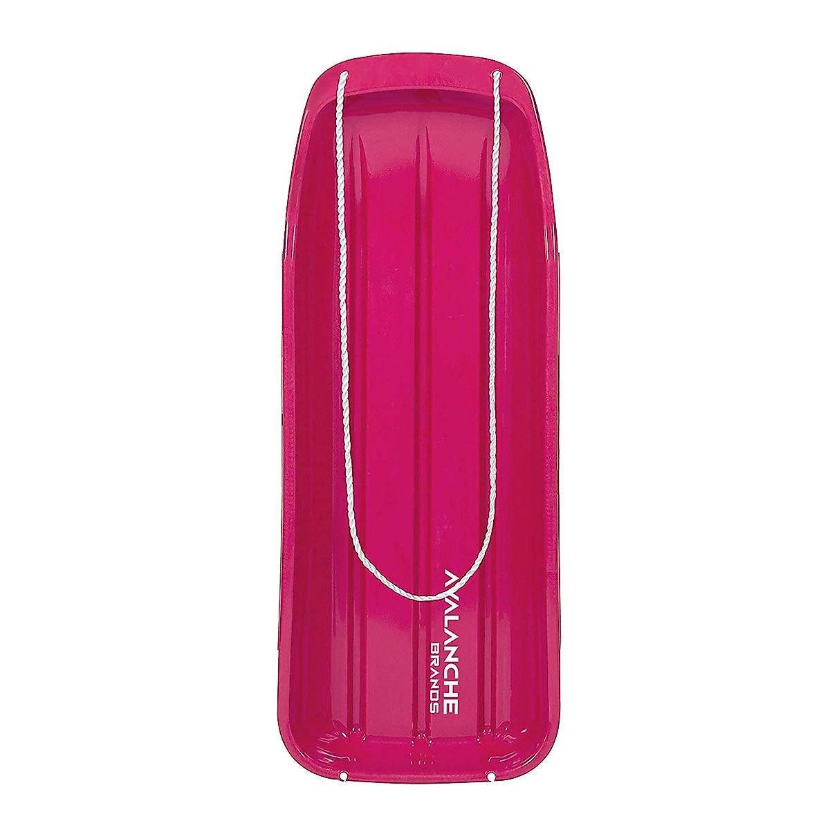Avalanche Brands - Classic Downhill Toboggan Snow Sled Includes Pull Rope and Handles (Pink 48")