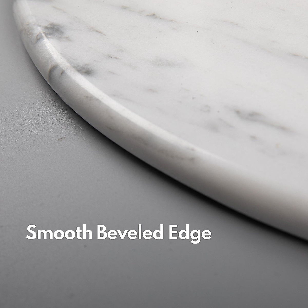 Lovdeco Marble Corner Shower Shelf, Carrara Marble, Polished 9" Round Edge Corner Shelves for Bathroom, Shower, 1 Piece