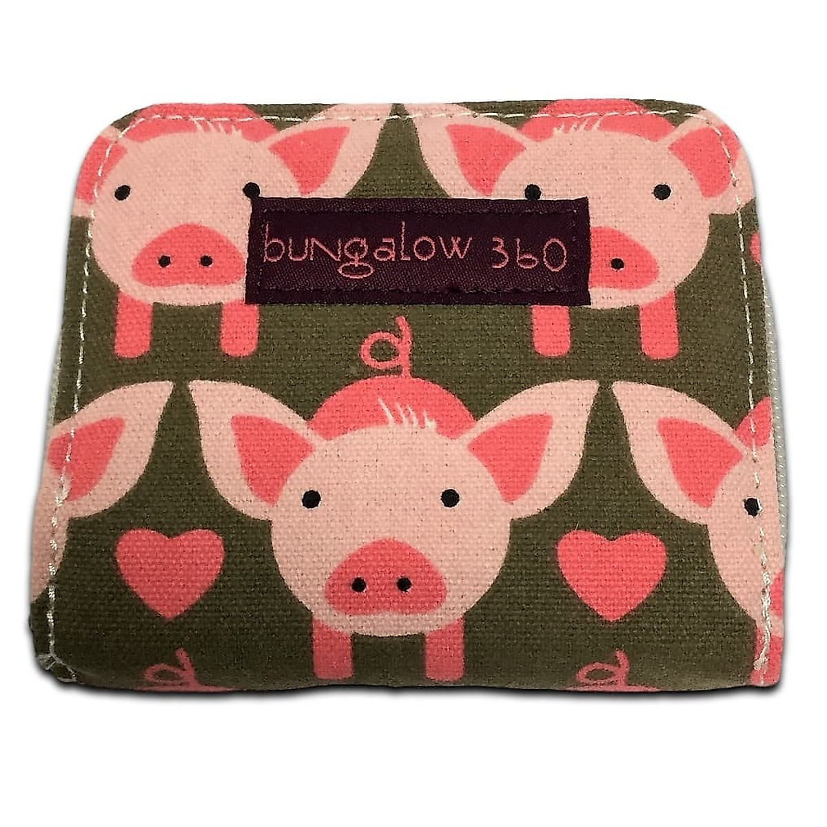 Bungalow 360 Billfold Zippered Wallet (Pig)