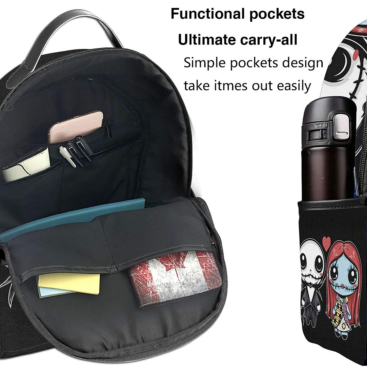 Lightweight Backpack for Travel ，Halloween Basic Water Resistant Casual Daypack