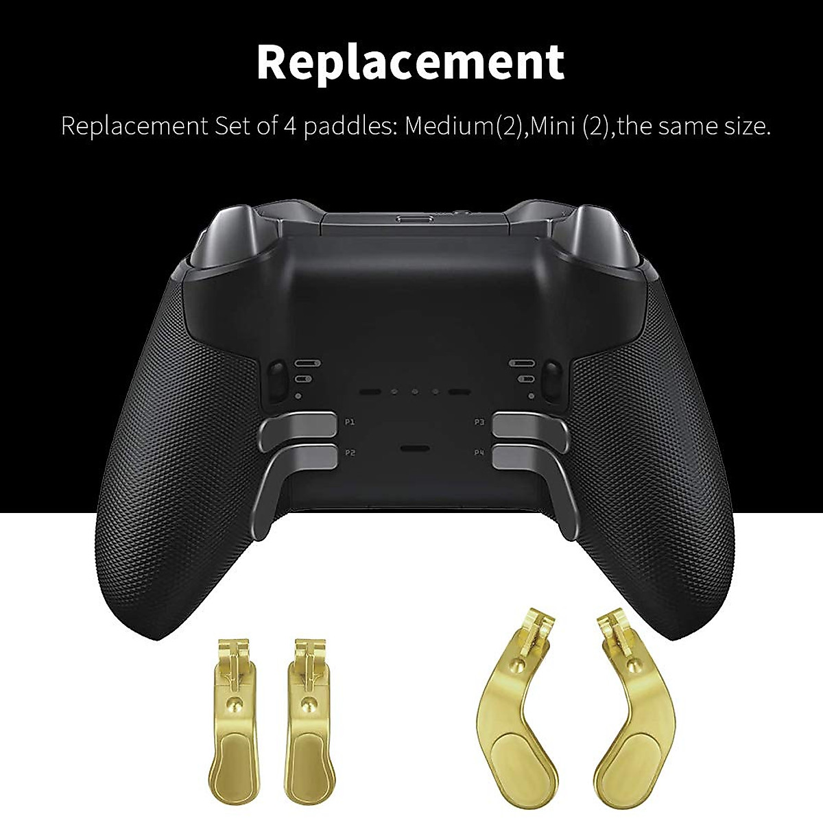 Liphontcta XFUNY Elite Kit for Xbox One Elite Series 2 Controller Accessory, Xbox Gaming Accessories, Xbox One Elite Series 2 Controller Accessory Kit (Golden)