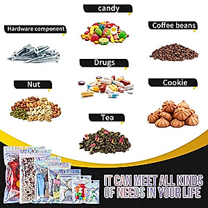 200 Pack Resealable Mylar Bags Smell Proof Pouch Aluminum Foil Packaging Plastic Ziplock Bag,Food Safe Small Mylar Storage Bags For Candy,Jewelry,Screw,2.8x3.9inch(Holographic Rainbow Color)