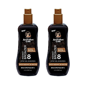 Australian Gold Spf#08 Spray Gel With Instant Bronzer, 7.95 Fl Oz (Pack of 2)
