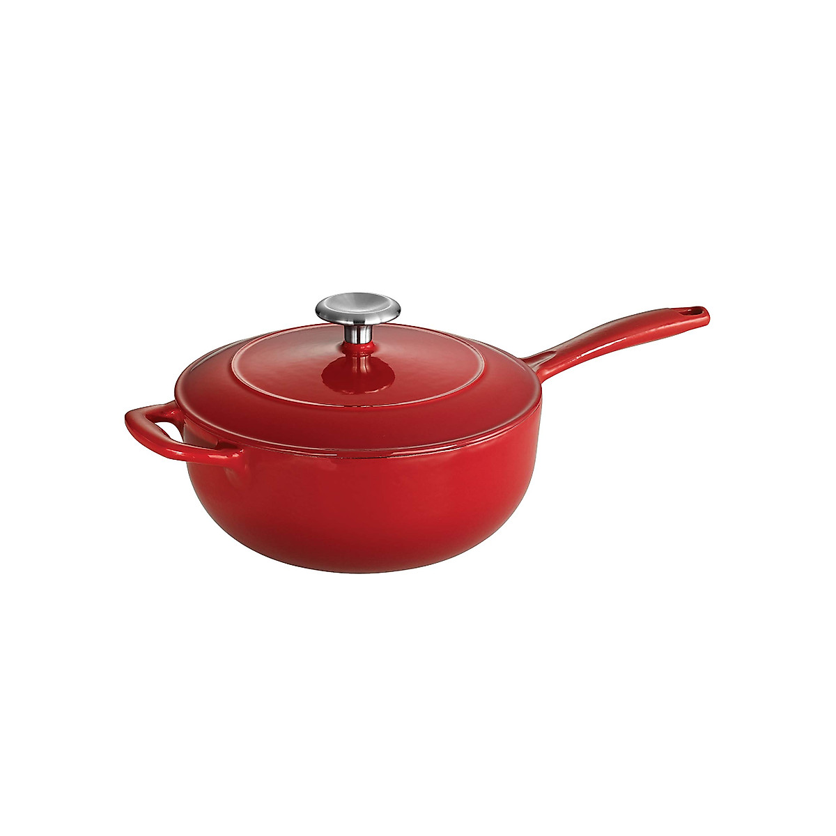 Tramontina Enameled Covered Saucier Cast Iron 3-Quart Gradated Red, 80131/061DS