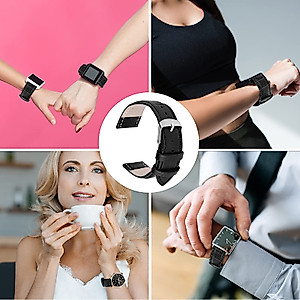 TIESOME Quick Release Leather Watch Bands, Replacement Leather Watch Strap for Men Women - 18mm 20mm 22mm (22mm, Black)