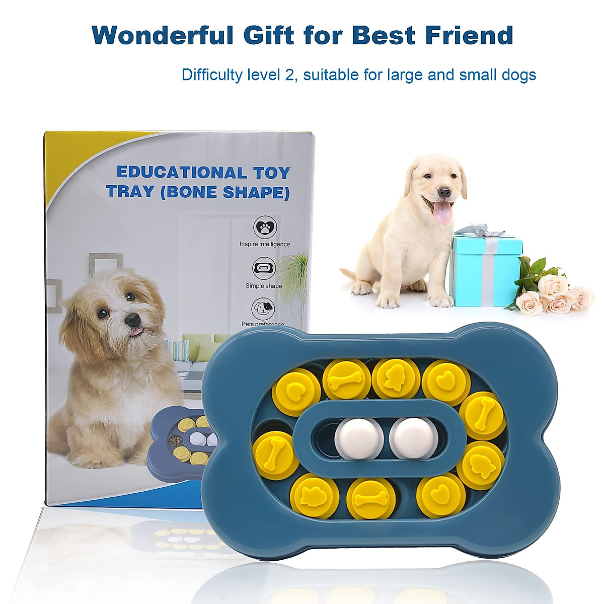 ZOERST Dog Puzzle Toys, Dog Food Toy for Puppy IQ Training & Mental Enrichment, Slow Feeder to Aid Puppy Dog Digestion, Treat Puzzles to Keep Them Busy
