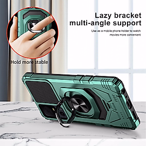 Ailiber Case for TCL 40 X 5G, TCL 40 XE 5G Phone Case with Screen Protector, Ring Stand for Magnetic Car Mount, Military Grade, Heavy Duty Shockproof Rugged Protective Phone Cover for TCL 40X-Green