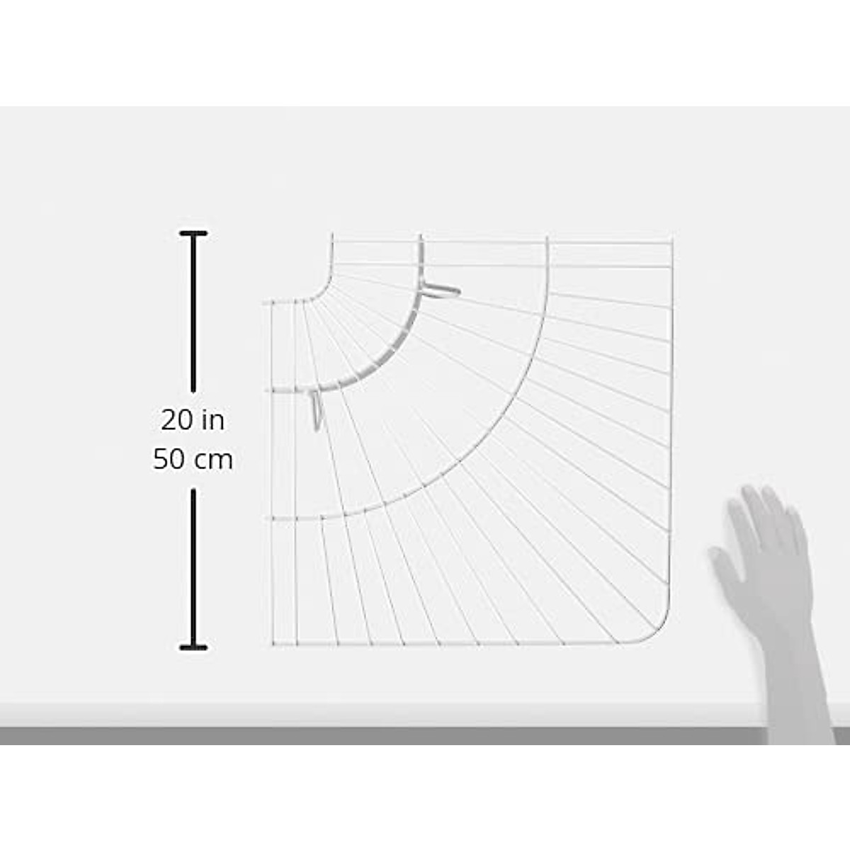Rubbermaid Commercial Products FreeSlide Wire Shelving, 16-Inch, White, Closet organizer and Storage, Floating Corner Shelves/Clothes Rack for Laundry Room/Closet/Basement