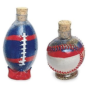 S&S Worldwide Baseball and Football Sand Art Bottle Assortment (Pack of 6)