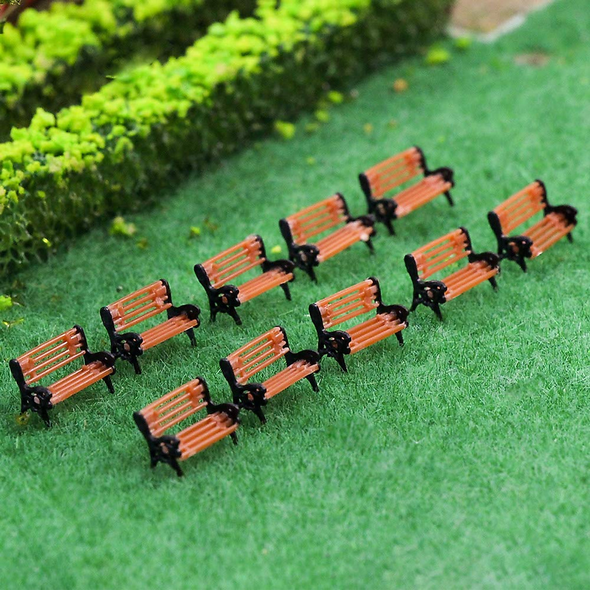 10pcs Park Benches Model Train 1:150 Bench 1.06cm or 0.42inch Chair Settee N Scale Railway Layout New