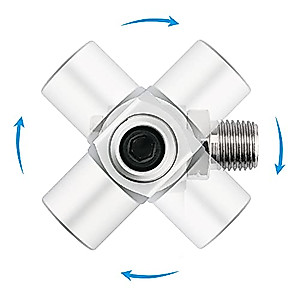 Creallr Air Hose Fittings, 1/4" NPT 360 Degree Swivel Air Hose Connector, 1/4 Inch Industrial Swivel Portable Aluminum Air Tool Adapter(2 Pieces)