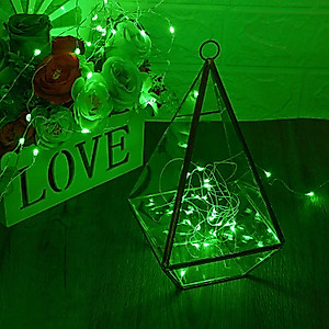 VOOKRY 8 Pack 30 Led Fairy Lights Battery Operated String Lights - 10ft Green Waterproof Silver Wire Firefly Starry Moon Lights for DIY Crafts Wedding Party Christmas Centerpiece Table Decorations