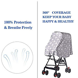 PPOGOO Baby Nursing Cover & Nursing Poncho - Multi Use Cover for Baby Car Seat Canopy, Shopping Cart Cover, Stroller Cover, 360° Privacy Breastfeeding Protection,Baby Shower Gifts for Boy&Girl