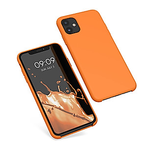 kwmobile Case Compatible with Apple iPhone 11 Case - TPU Silicone Phone Cover with Soft Finish - Fruity Orange