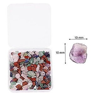 10 Sets Natural Stone Beads Crystal Chips Crystal Rocks Natural Gemstone Beads Aquarium Gravel Rock Loose Beads Irregular Gemstones Bead Bracelet Making Kit Beading Beads DIY Beads