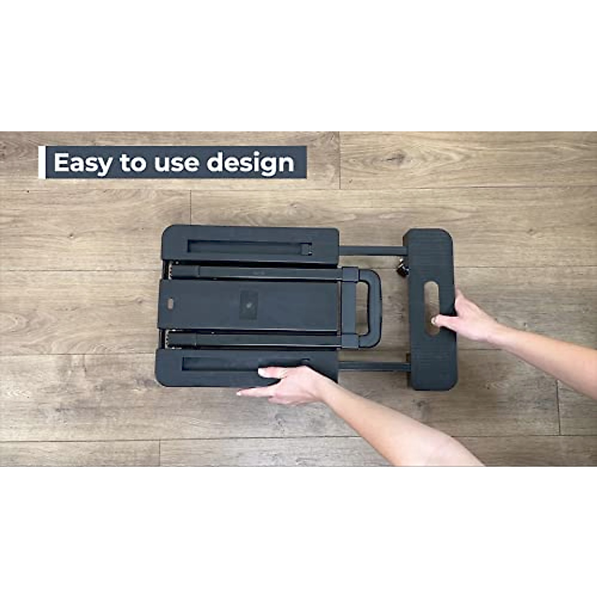 Mount Plus A3 Folding Hand Truck, 6 Wheels Fold Up Hand Cart with 2 Elastic Ropes, Portable 500lbs Capacity Heavy Duty Luggage Cart, Utility Dolly Platform Cart for Car, House and Office