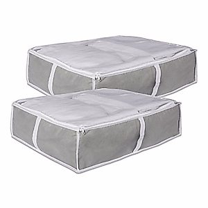 DII Breathable Under-the-Bed Soft Storage Bag, Gray, Medium