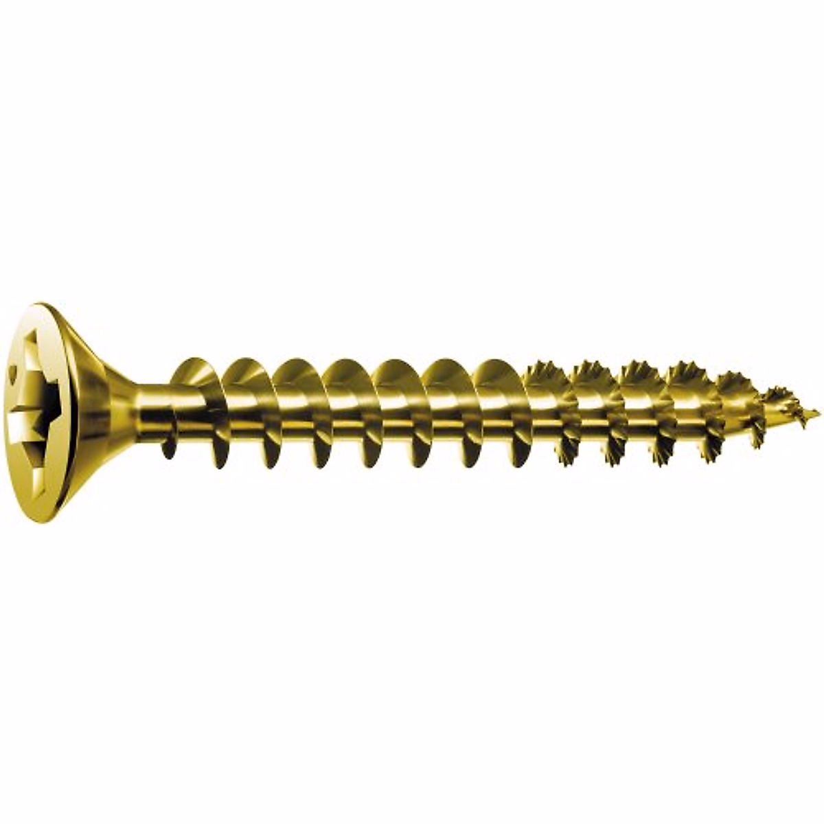 SPAX #10 x 3in. Flat Head Unidrive Yellow Zinc Coated Screw - 1 LB Box