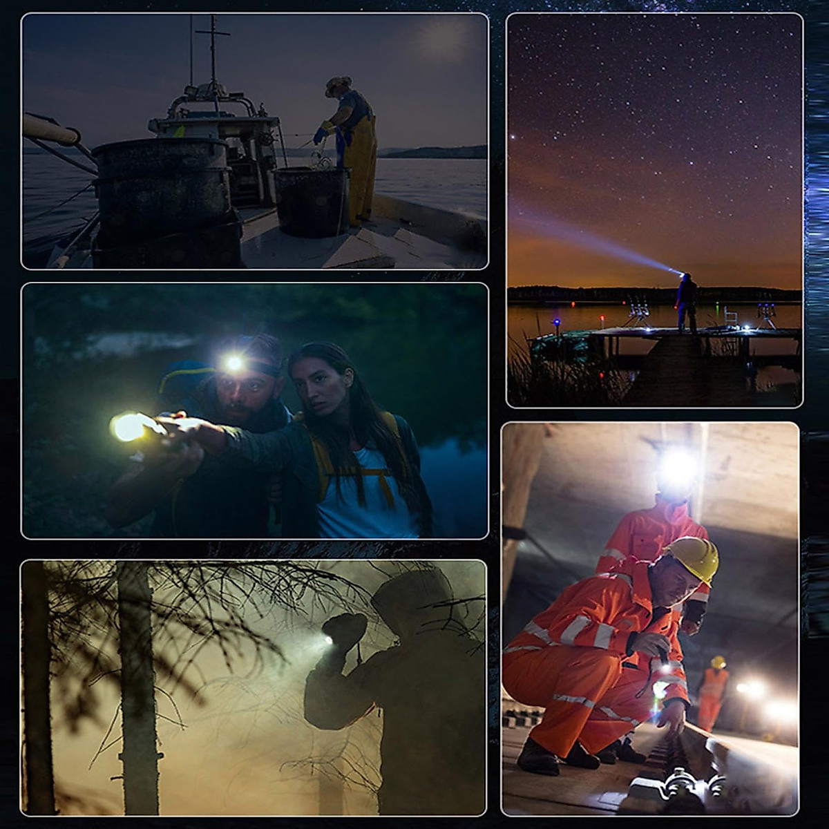 Flashlight High Lumens Rechargeable,Portability Mini Sturdy Led Flashlights,Waterproof Powerful Handheld Flash Light for Camping Home Emergencies (Blue)