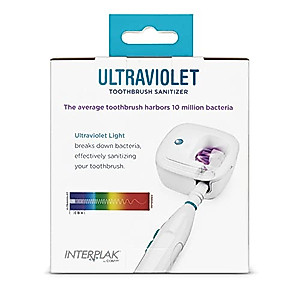 Interplak by Conair UV Toothbrush Sanitizer, Kills 99.9% of Bacteria on Your Toothbrush
