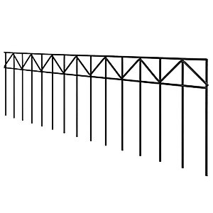 Elecoman 5PACK 32 * 10in No Dig Animal Barrier Fence,Underground Decorative Garden Fencing/Fence,5mm Galvanized Steel Garden Fence Border,Dog Rabbits Ground Stakes for Outdoor Garden Yard Patio