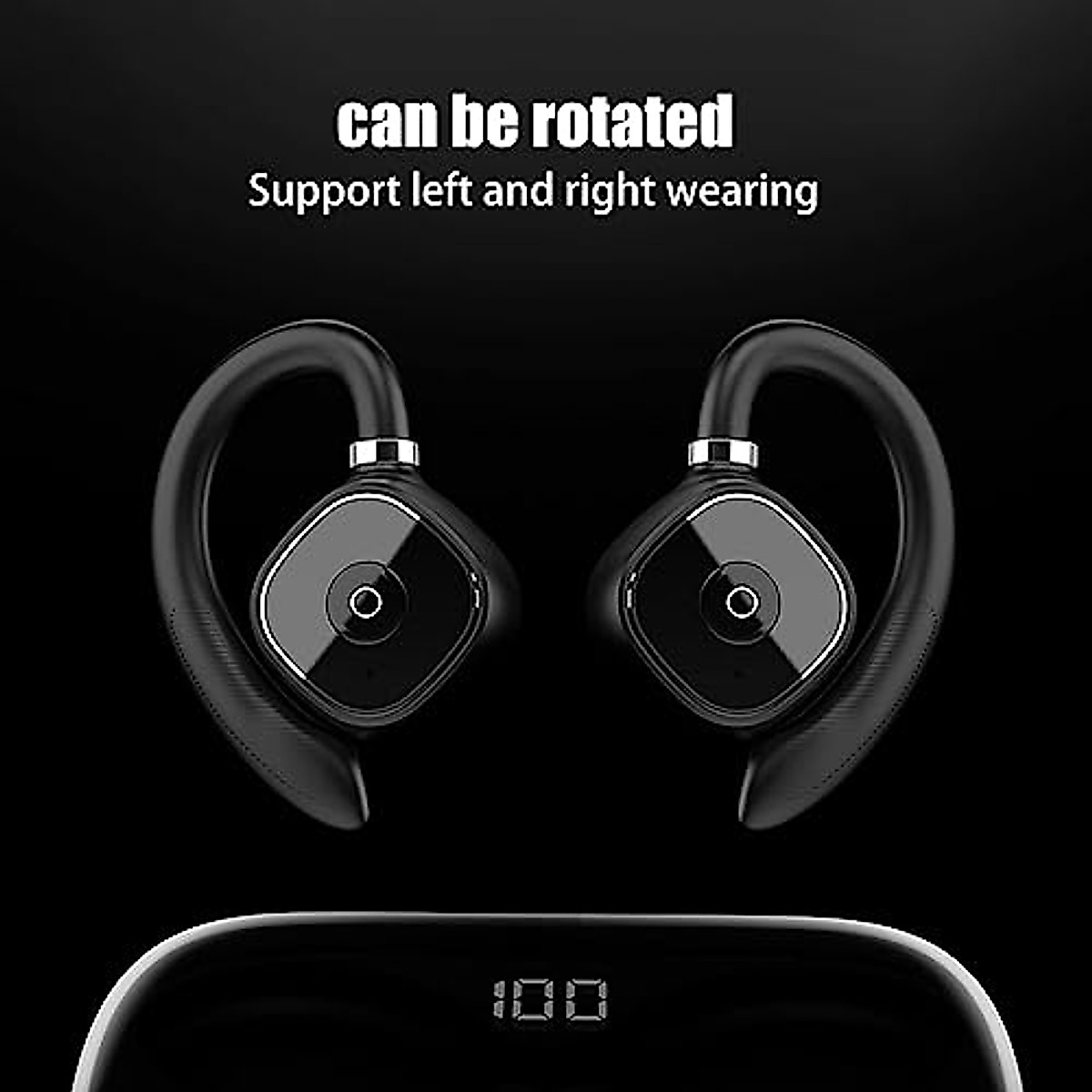 ESSONIO Open Ear Headphones air Conduction Headphones Bluetooth Workout Headphones Open Ear Earbuds Noise Cancelling Headphones for Sports Running