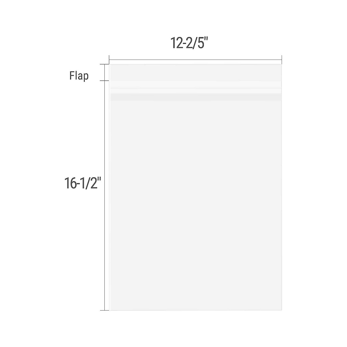 Golden State Art, 50 Pack Clear Bags for 12x16 Mats, Pictures, Acid-Free, 12 2/5" x 16 1/2"