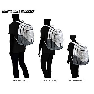 adidas Foundation Backpack, Jersey Onix Grey/Black, One Size