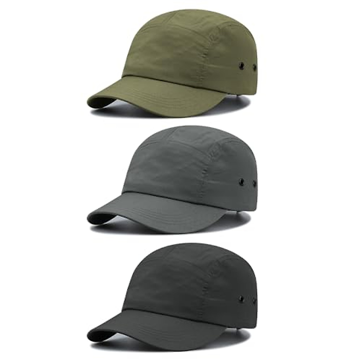 CLAPE 5 Panel Hat for Men, Curved Brim UPF50+ Sun Hats Quick Dry Outdoor Sports Running Hat Baseball Cap