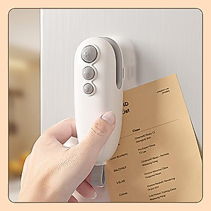 Mini Bag Sealer,Upgrade 2 in 1 USB Rechargeable Food Bag Sealer,Sealing Machine Heat Seal Tool,Portable Handheld Heat Vacuum Sealer for Plastic Bags Snack Bag (A-White)