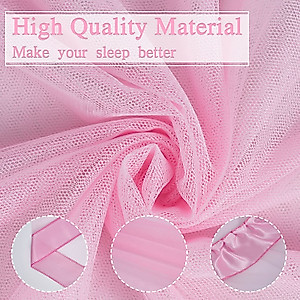 Hptmus Canopy Bed Curtains - Bed Canopy for Girls Bed Curtains Princess Bed Canopy Bed Canopy Curtains Canopy for Bed Drapes Birthday Present Adults Girls Room Decor(Twin, Pink)
