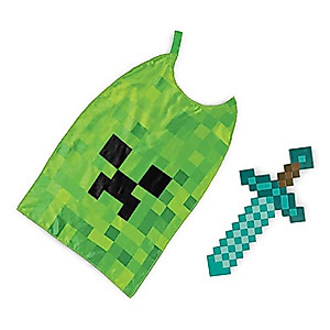 Disguise Minecraft Sword and Cape Costume Set, Official Minecraft Costume Accessories for Kids, One Size