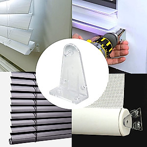 Cutelec 4pcs Hold Down Brackets Clear Color Bottom Rail Hold Clips for 2inch High Profile Blinds