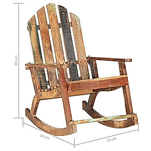 SKM Garden Rocking Chair Solid Reclaimed Wood