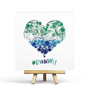 TUMYBee Gay Men MLM Pride Greeting Card, Love Wins Card for Pride Month, Gay Men LGBTQ Pride for Anniversary, Love, Valentine, Gay Card 3D Quilling Card with Envelop (MLM Love)