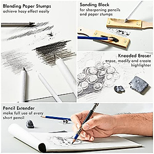 Drawing Kit, Shuttle Art 103 Pack Drawing Pencils Set, Sketching and Drawing Art Set with Colored Pencils, Sketch and Graphite Pencils in Portable Case, Drawing Supplies for Kids, Adults and Artists