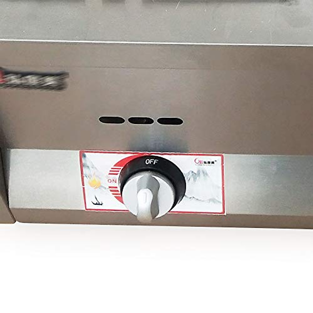 3 Pan 6L Pans Gas Deep Fryer Countertop, Commercial Food Warmer Heater Stainless Steel Buffet Countertop Heating Pot Steamer Soup Warmer for Catering and Restaurant