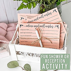 50 Wedding Advice Cards For Bride and Groom, Wedding Card Boxes For Reception, Wedding Guest Book Alternative, Rustic Bridal Shower Games For Guests Wedding Games For Guests Advice For The Bride Cards