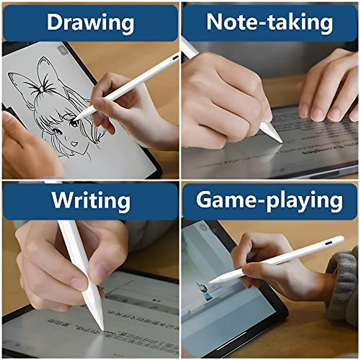 Stylus Pen for Apple iPad Pencil,iPad 10th/9th/8th/7th/6th Gen, iPad Mini 5/6th Gen,iPad Air 3rd/4th Gen/iPad Mini 5/6th Gen, Cheap Stylus Pen for iPad with Palm Rejection&Tiltle