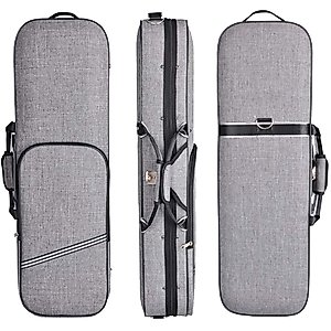 adm 4/4 Full Size Violin Case Oblong Violin Hard Case with Built-in Hygrometer,Super Lightweight Portable with Carrying Straps