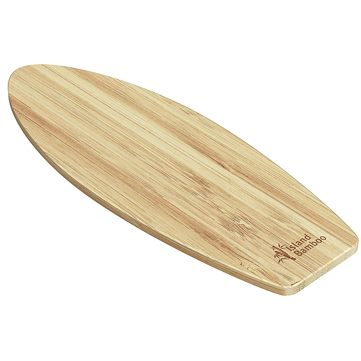 Laguna Bamboo Mini Surfboard Cutting Board, 23-inch by 7.5-inch - Earth Friendly Bamboo Surf Board with Stylish Honey Stripe Design for Wall Decor - Surf Boards for Decorating - by Island Bamboo