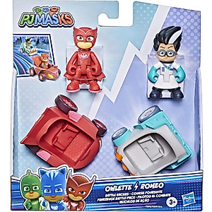 PJ Masks Owlette vs Romeo Battle Racers Preschool Toy, Vehicle and Action Figure Set for Kids Ages 3 and Up