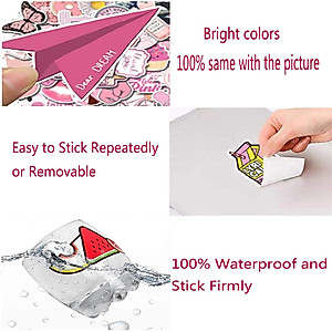 Bric Dodo 50Pcs Kawaii Cartoon Beverage Stickers Aesthetic Trendy Laptop Water Bottles Phone Skateboard Computer Cute Summer Flavored Drink Vinyl Sticker Waterproof Decal for Teens Boys Girls Adults