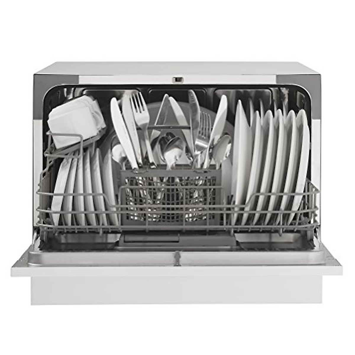 Danby DDW621WDB Countertop Dishwasher with 6 Place Settings, 6 Wash Cycles and Silverware Basket, Energy Star-Rated with Low Water Consumption and Quiet Operation