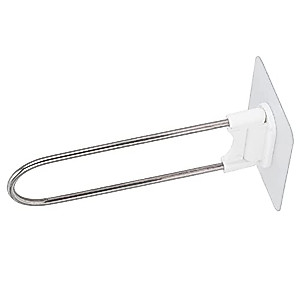 Fdit Multifunctional Household Stainless Steel Hanger Storage U‑Shape Wall Storage Rack Clothes Hanger Organizer for Bathroom Balcony White