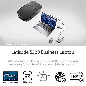 2021 Newest Dell Latitude 5520 Business Laptop, 15.6" FHD IPS Backlit Display, i7-1185G7 vPro, 64GB RAM, 4TB SSD, IR Camera, Backlit Keyboard, Fingerprint Reader, WiFi 6, Thunderbolt, NFC, Win 11 Pro
