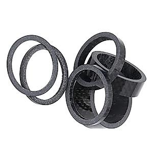 Raguso Bike Front Fork Stem Washer, Lightweight Bicycle Headset Spacer Carbon Fiber for Road Bikes