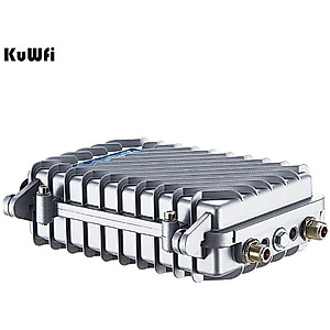 KuWFi Outdoor WiFi Access Point, High Performance 2.4G 300Mbps Waterproof Outdoor Base Station with 2 Antennas Support Wireless AP/WiFi Repeater