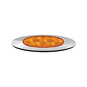 GG Grand General 77830 Amber Ultra Thin Spyder Y2K 7-LED Marker and Clearance Sealed Light, amber/amber
