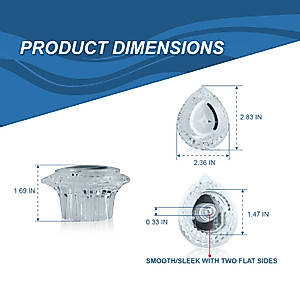 Grandiance 2 PCS Replacement Faucet Handle Compatible with Moen 100710 Posi Temp One Handle Tub and Shower Knob Handle Kit, Replacement Knob Handle for Moen Bathroom Faucet